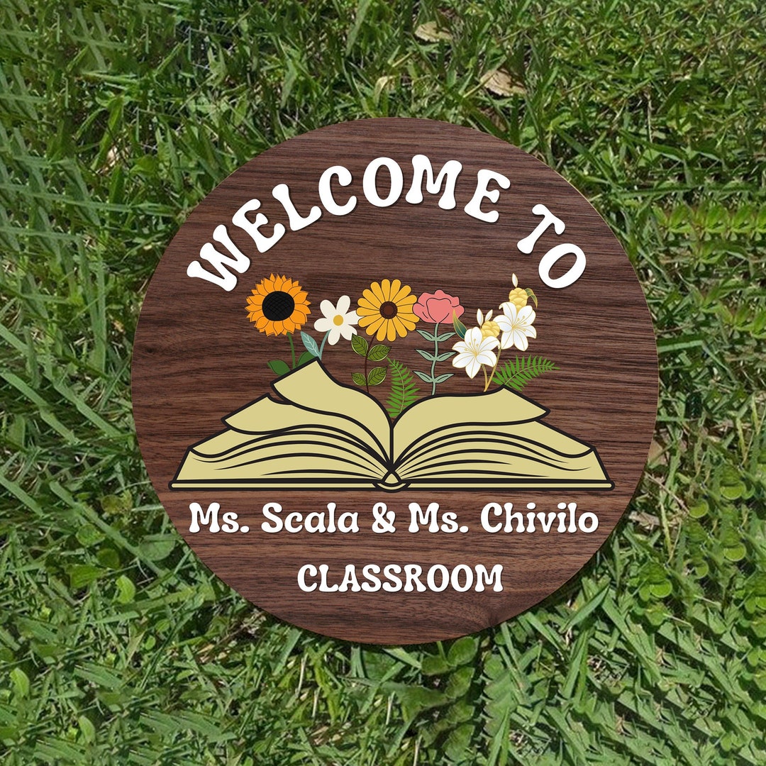 Personalized Teacher Sign, Teacher Door Hanger, Classroom Decor ...