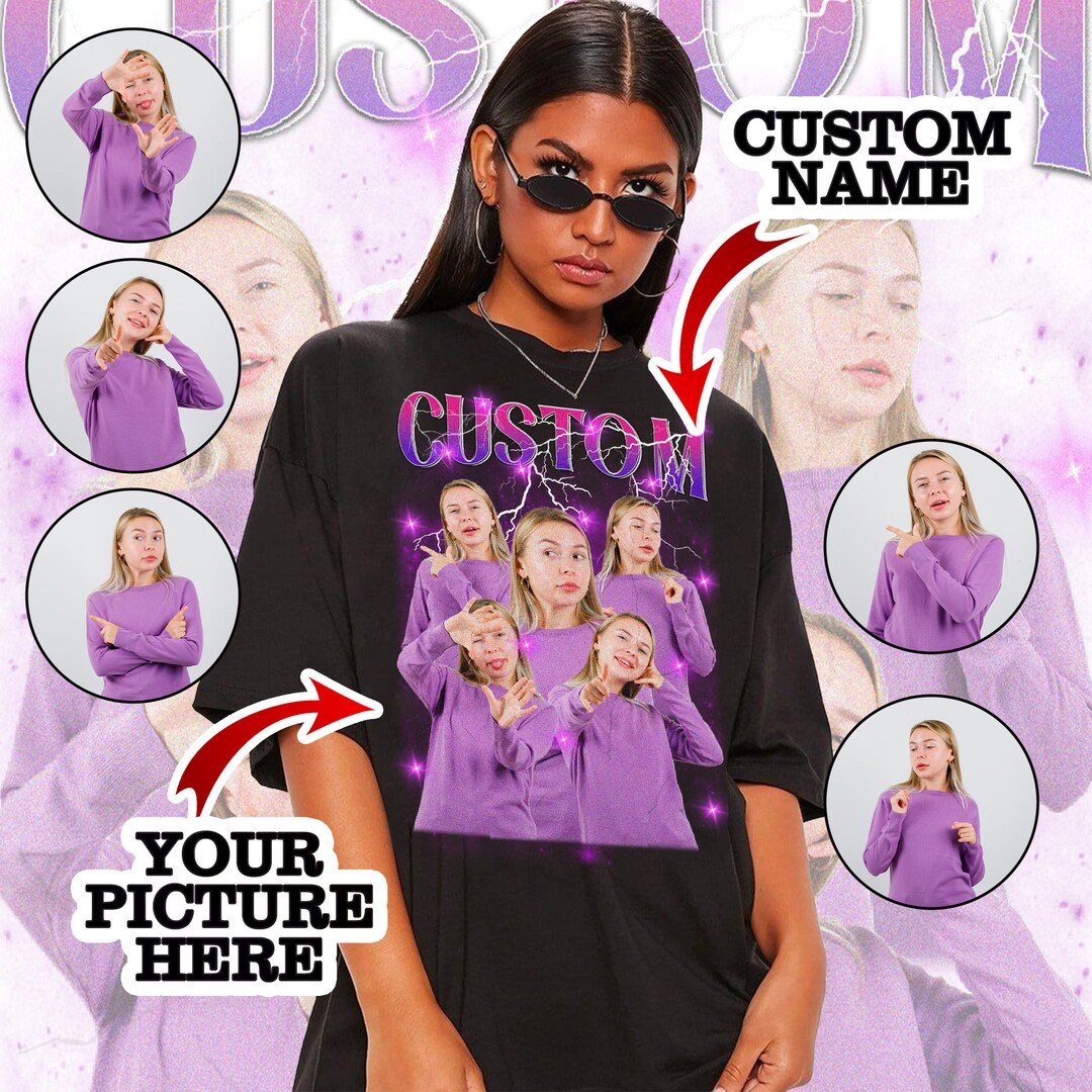 Retro Custom Rap Bootleg Tee, Vintage 90s Graphic Tee, Custom Your Own ...