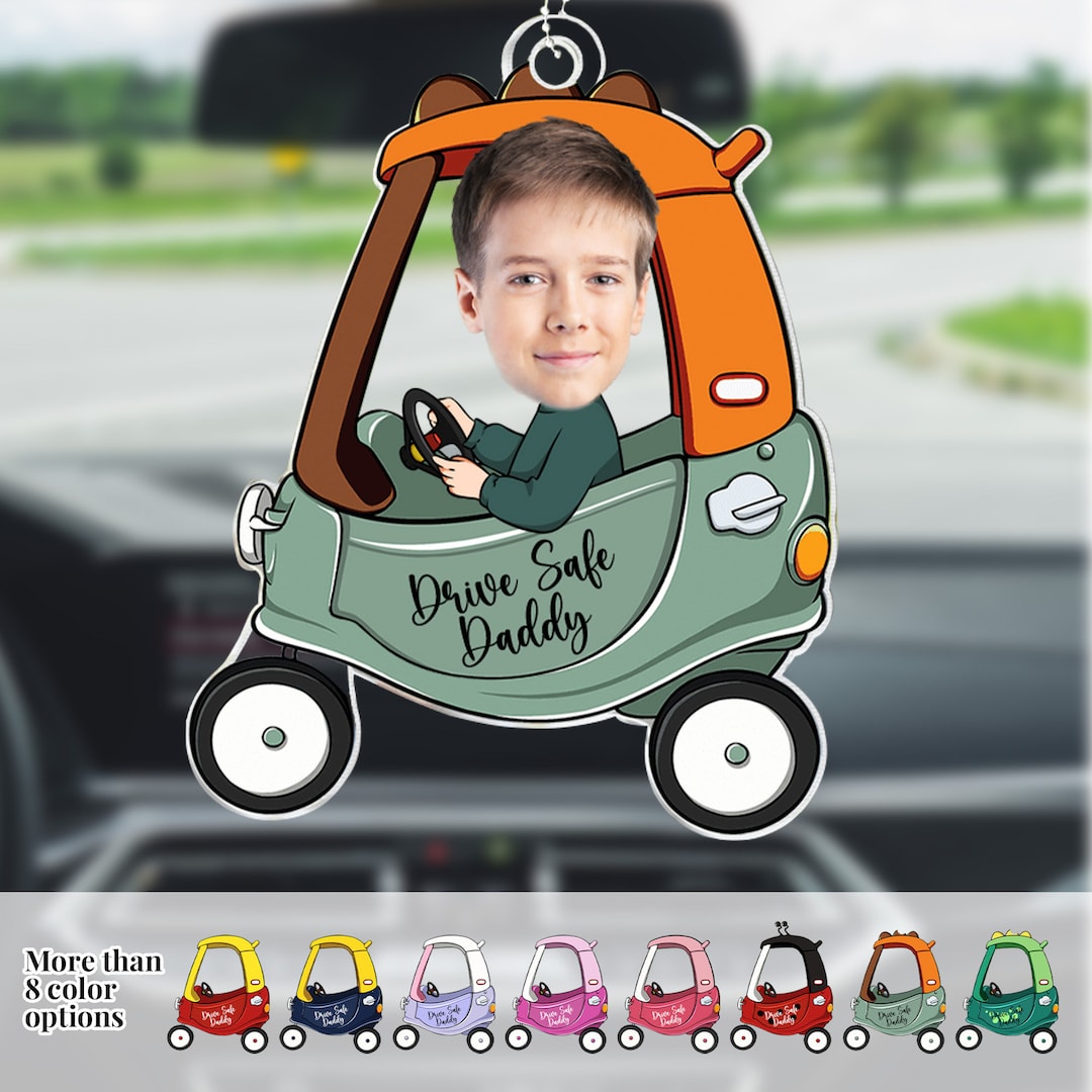 Custom Photo Drive Safe Daddy, Personalized Car Photo Ornament ...