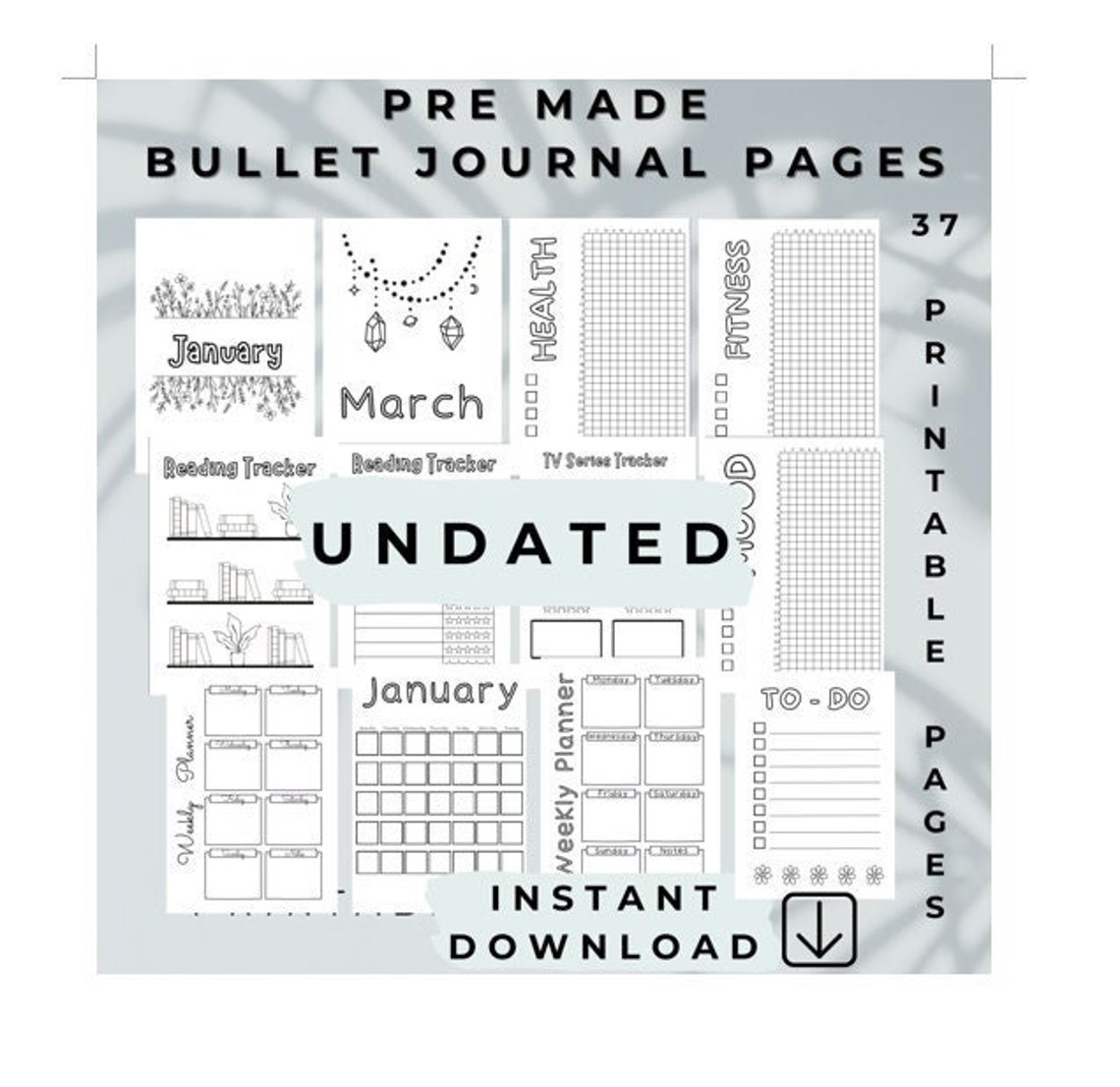 PRE MADE Bullet Journal Pages UNDATE - Etsy