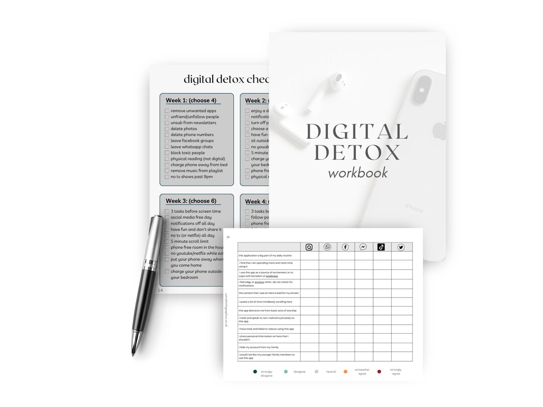 Digital Detox Workbook - Etsy