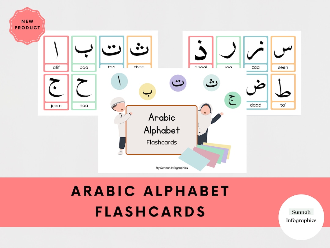 Arabic Alphabet Flashcards - Etsy