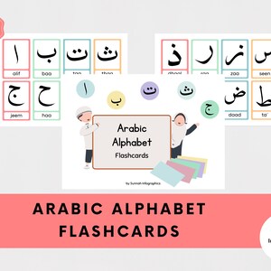Arabic Alphabet Flashcards - Etsy