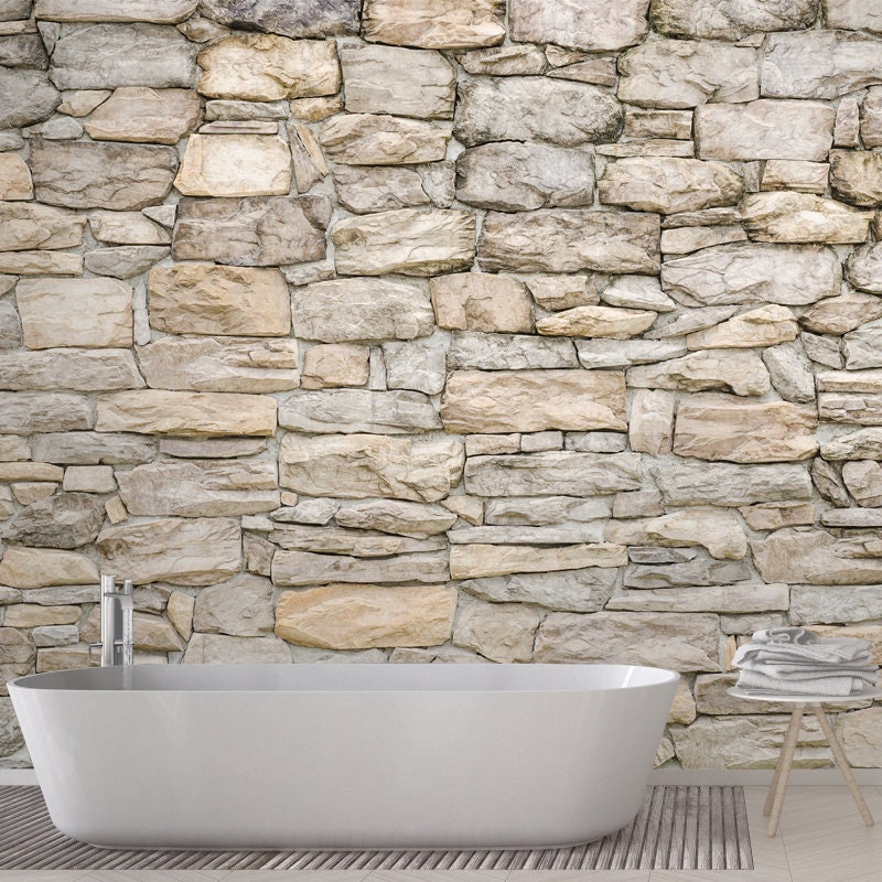 Stone Wallpaper - Etsy