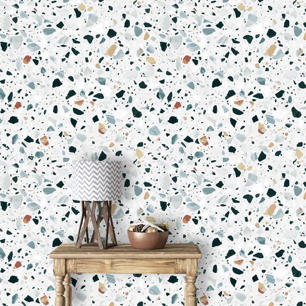 Terrazzo Wallpaper - Etsy