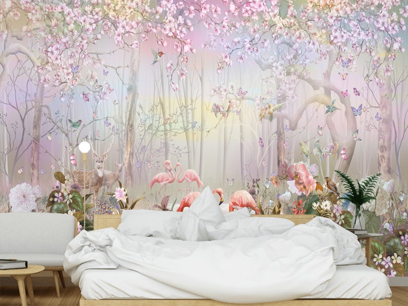 Spring Background Flower Wallpaper Peel and Stick Self - Etsy