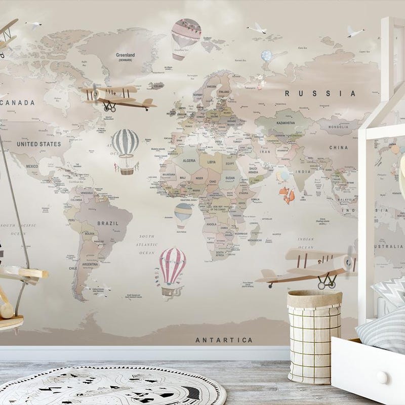 Kids World Map - Etsy UK