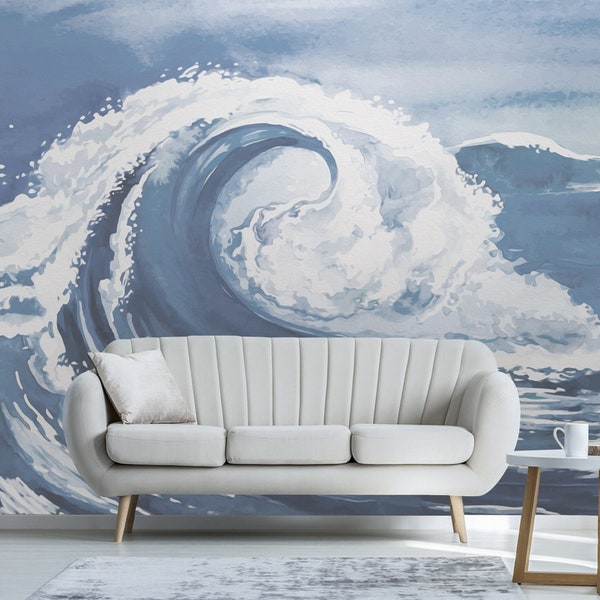 Waves Wallpaper - Etsy