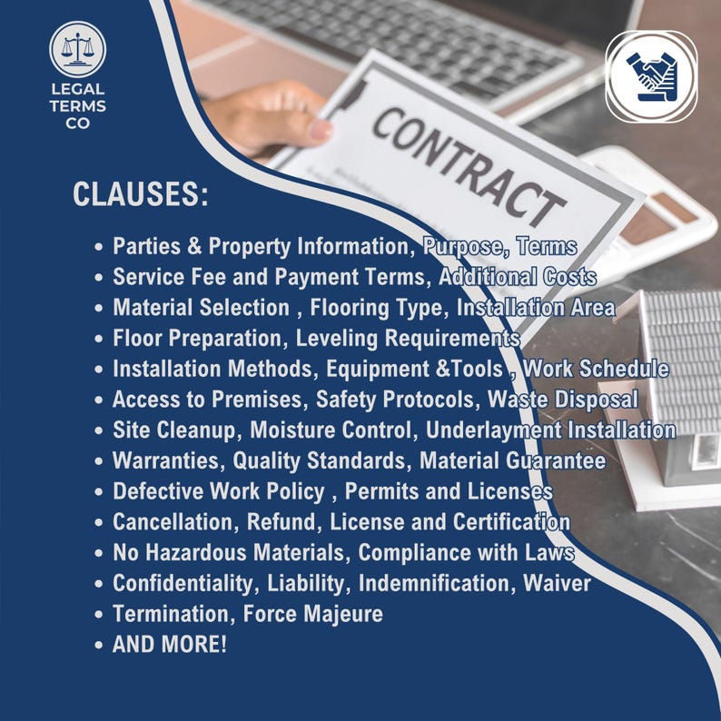 Flooring Service Contract Template: Customizable Floor Installation ...