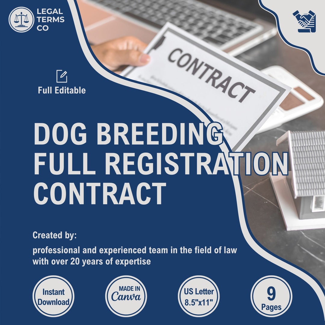 Dog Breeding Full Registration Contract Template, Full Registered Dog ...