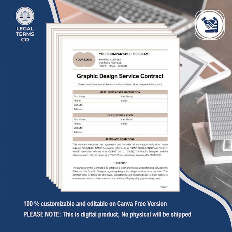 Graphic Design Service Contract Template, Graphic Designer Agreement ...