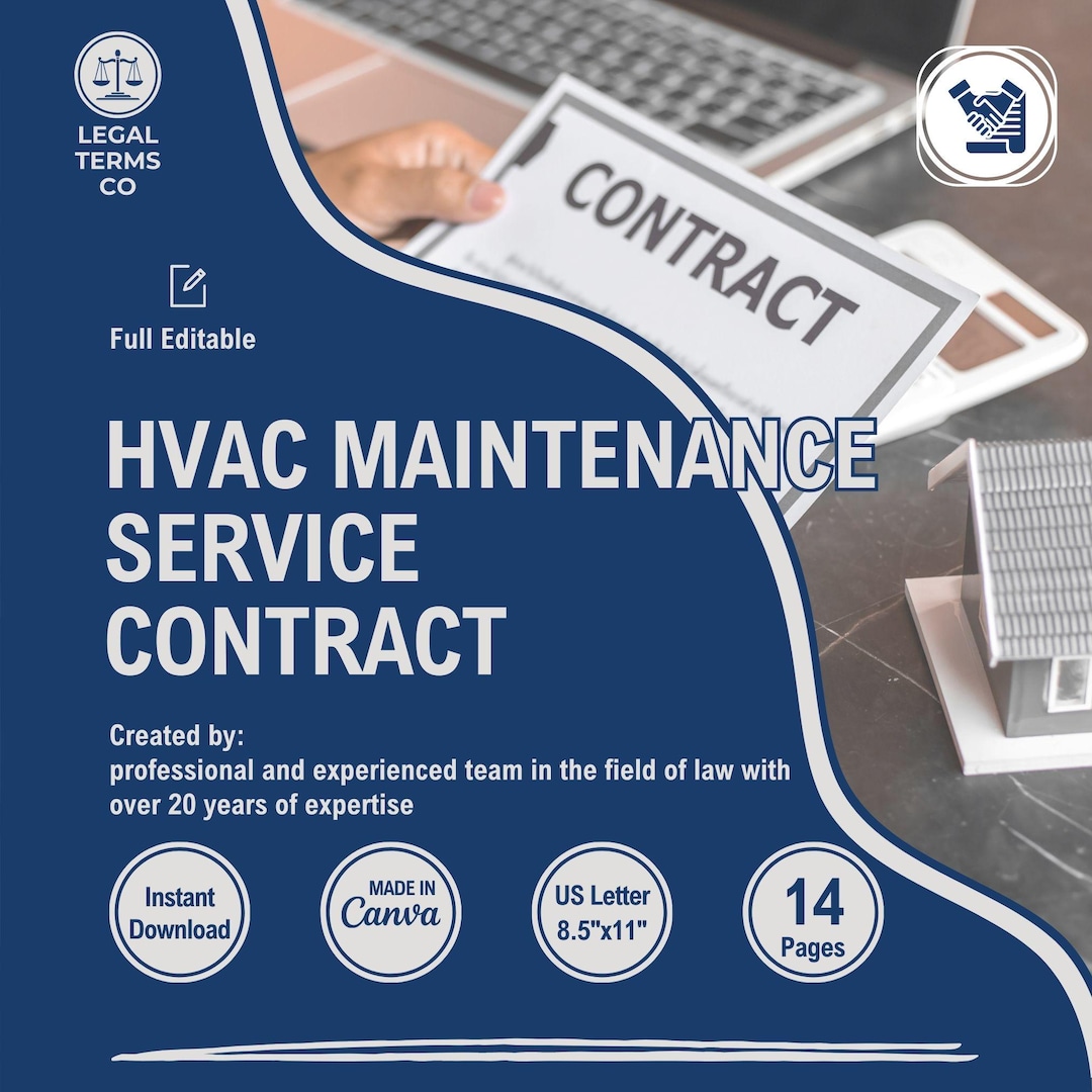 HVAC Maintenance Service Contract Template: Customizable Agreement ...