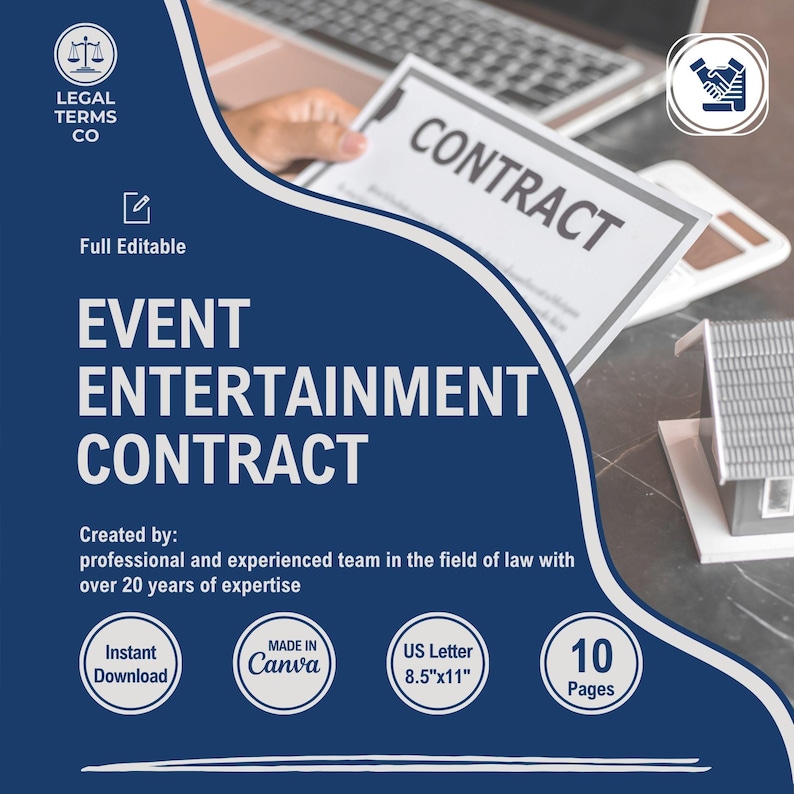 Event Entertainment Contract Template, Customizable Entertainer Service ...