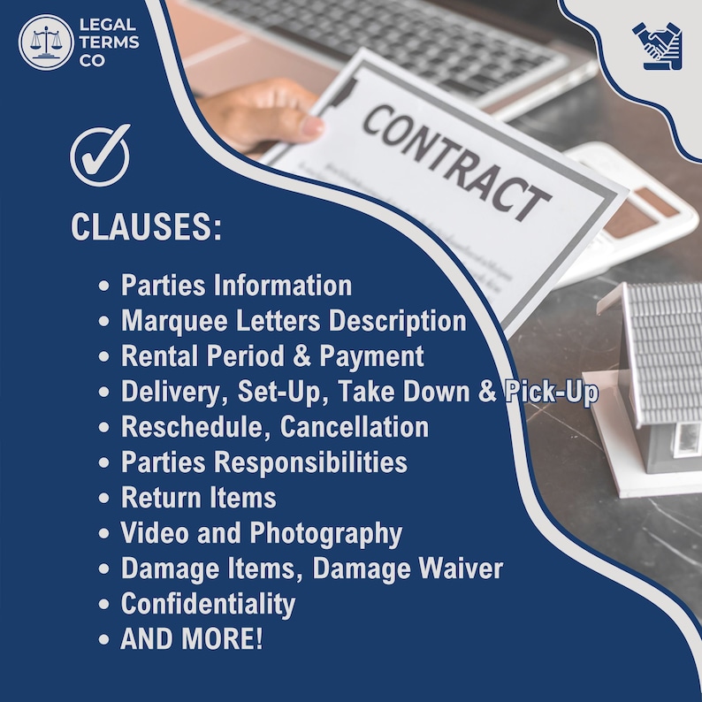 Marquee Letters Rental Contract Template: Light-up Signage Lease (PDF ...