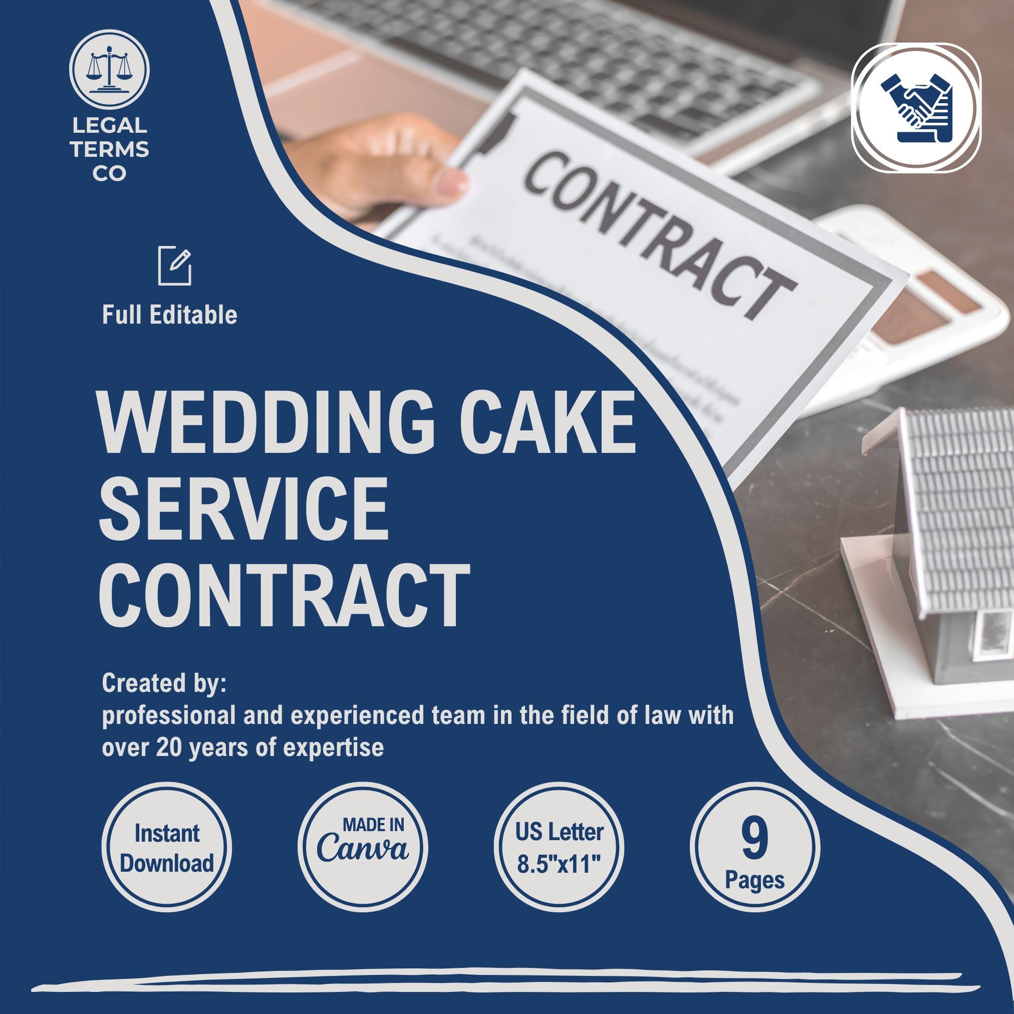 Wedding Cake Service Contract Template: Cake Baker Agreement (PDF) - Etsy