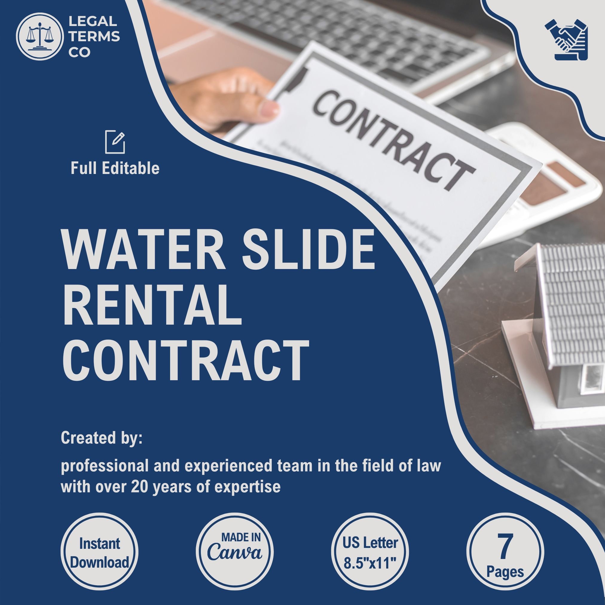 Water Slide Rental Contract Template: Customizable Lease Agreement (PDF ...