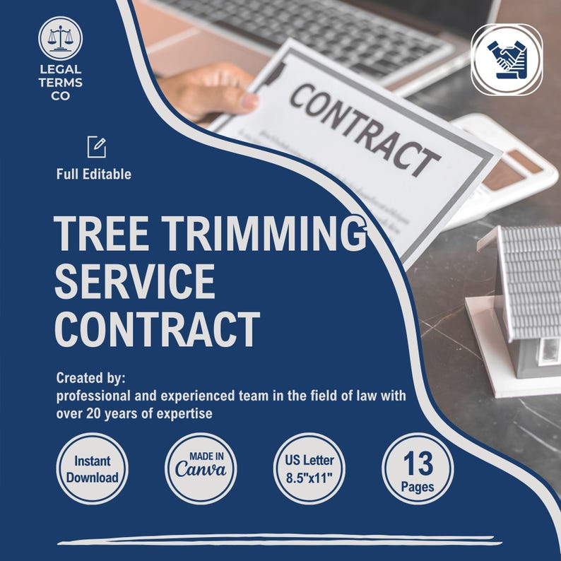 Tree Trimming Service Contract Template, Customizable Tree Trimming ...
