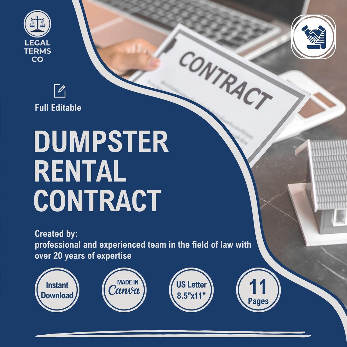 Dumpster Rental Contract Template, Customizable Dumpster Lease ...