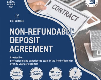 Non-refundable Deposit Agreement Template: Custom Order Contract (PDF ...