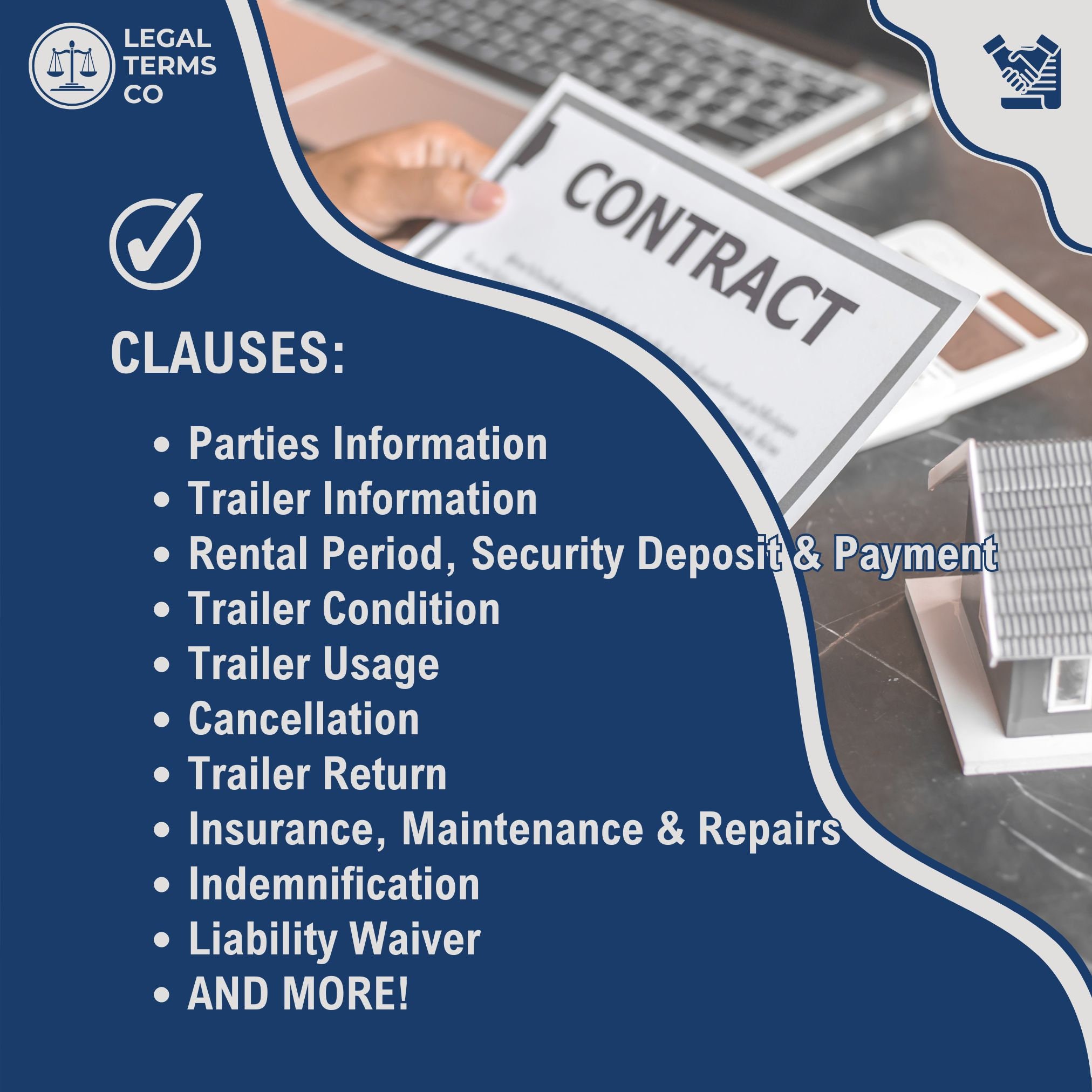 Trailer Rental Contract Template, Trailer Lease Agreement, RV Rental ...