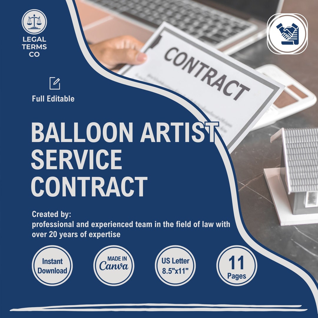 Balloon Artist Service Contract Template: Customizable Agreement (canva ...
