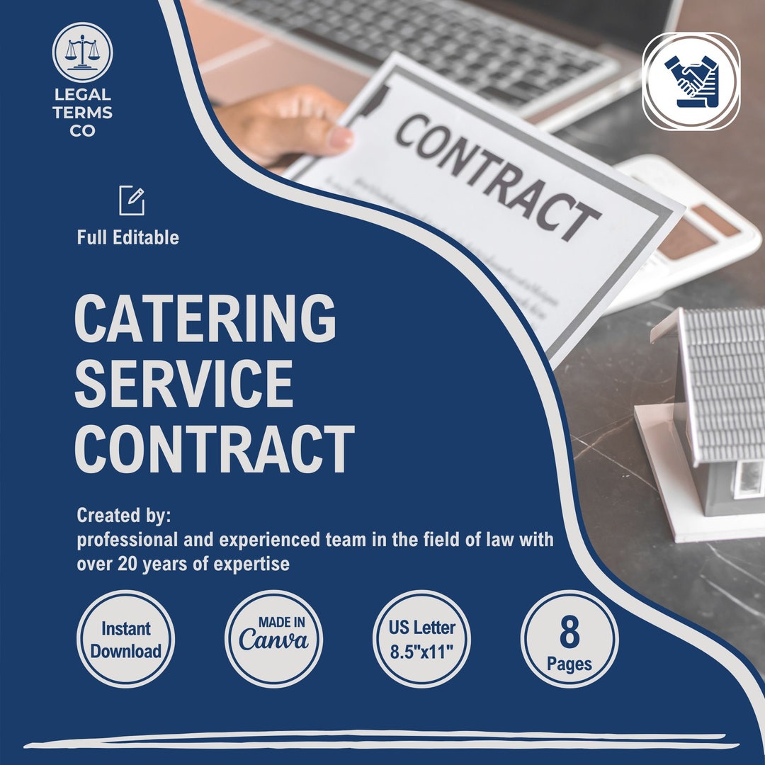 Catering Service Contract Template, Caterer Service Agreement, Food ...