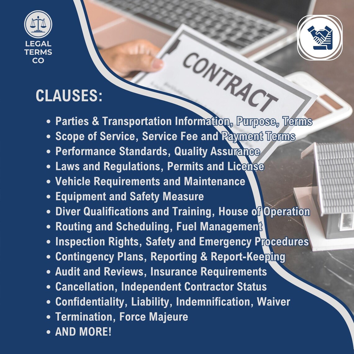 Transportation Service Contract Template: Customizable Rideshare ...