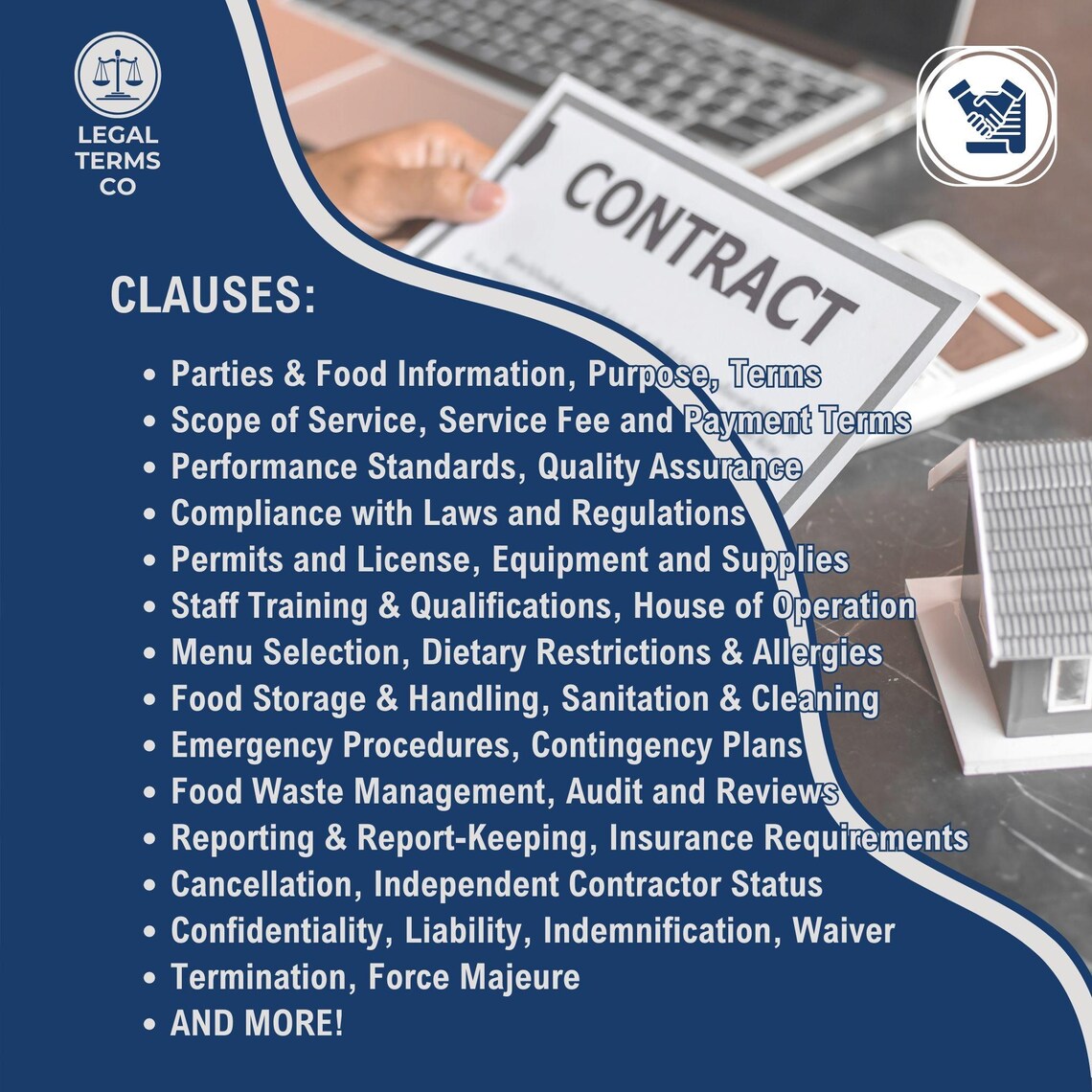 Food Service Contract Template: Customizable Vendor Agreement (digital ...