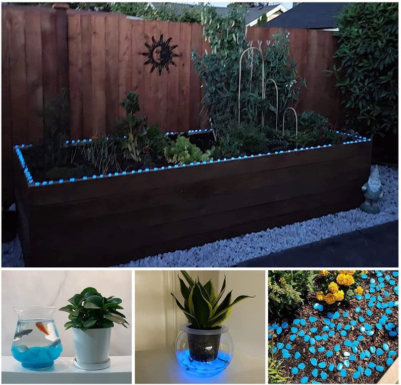 Blue Luminous Glow Pebbles, Outdoor Decor (200PCS) - Etsy