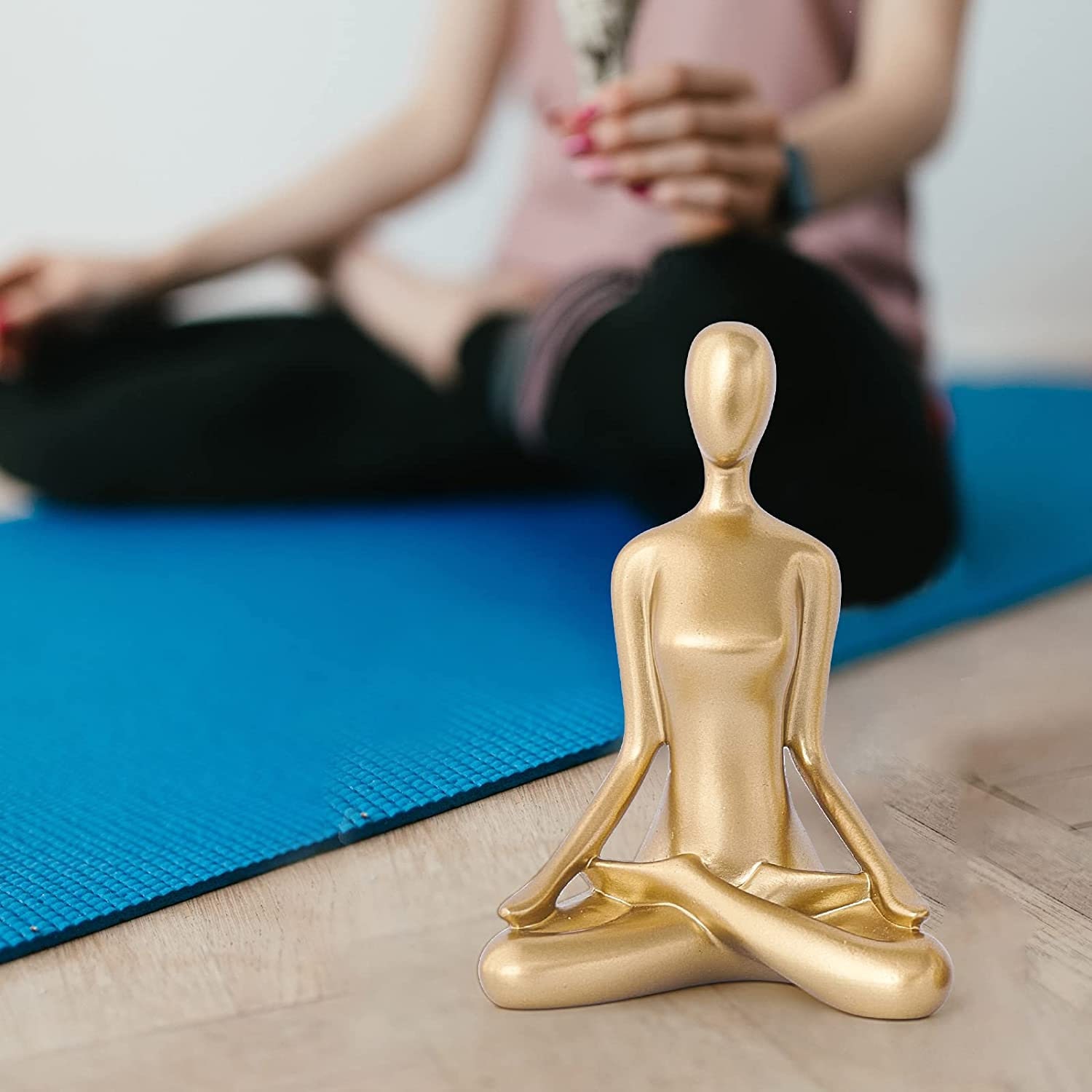 Gold Yoga Spiritual Decor,yoga Statue for Living Room,shelf Decor ...