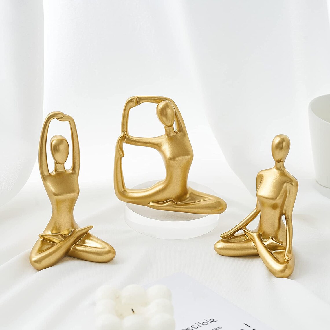 Gold Yoga Spiritual Decor,yoga Statue for Living Room,shelf Decor ...