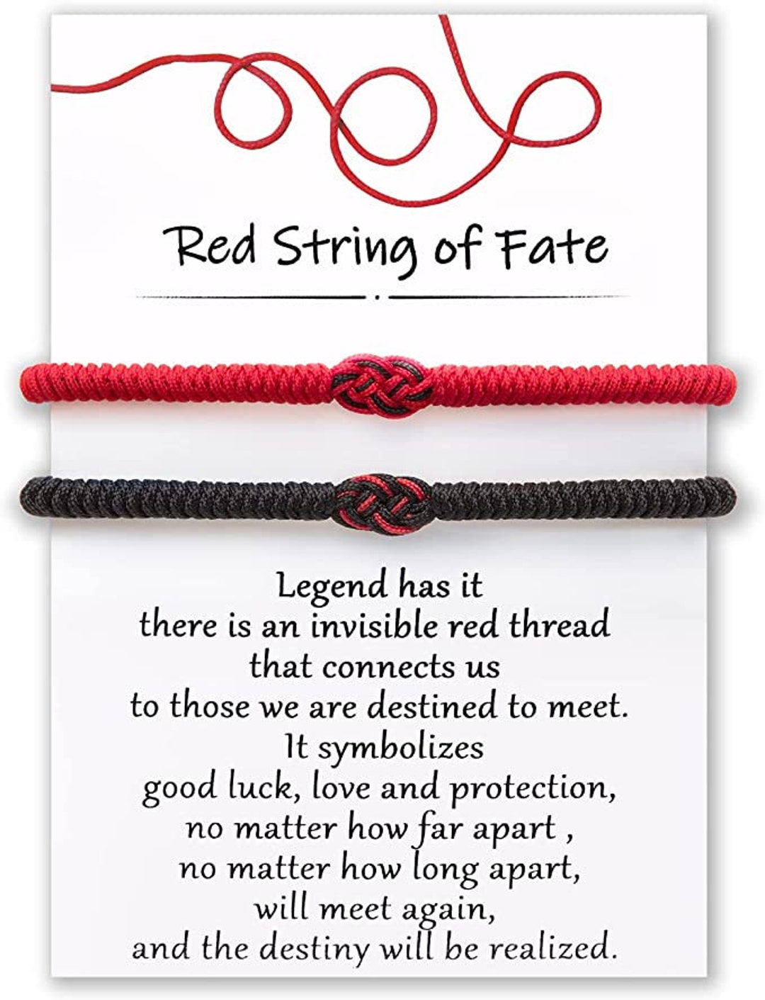 Couples Gifts Red String of Fate Bracelets for Boyfriend and Girlfriend ...