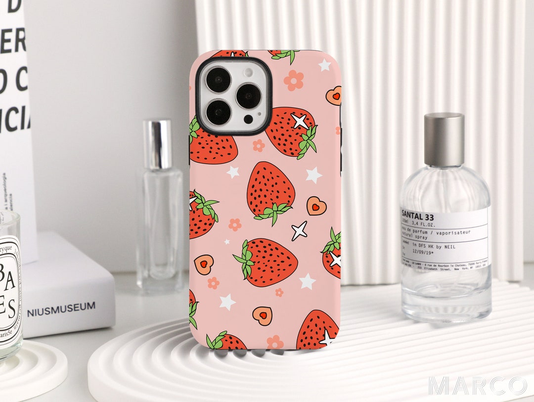 Shining Strawberry Personalized Phone Case for iPhone 14 12 13 Pro Max ...