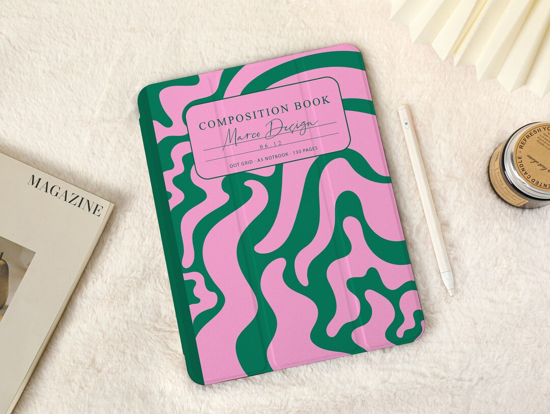 Pink Green Octopus Tentacle iPad Case With Pencil Holder，ipad Air 5 ...