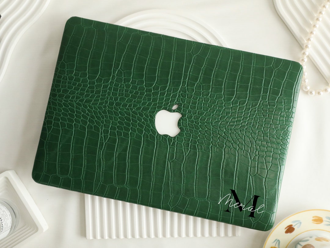 Turquoise Artificial Alligator Leather Hard Case for MacBook 2022 Air ...