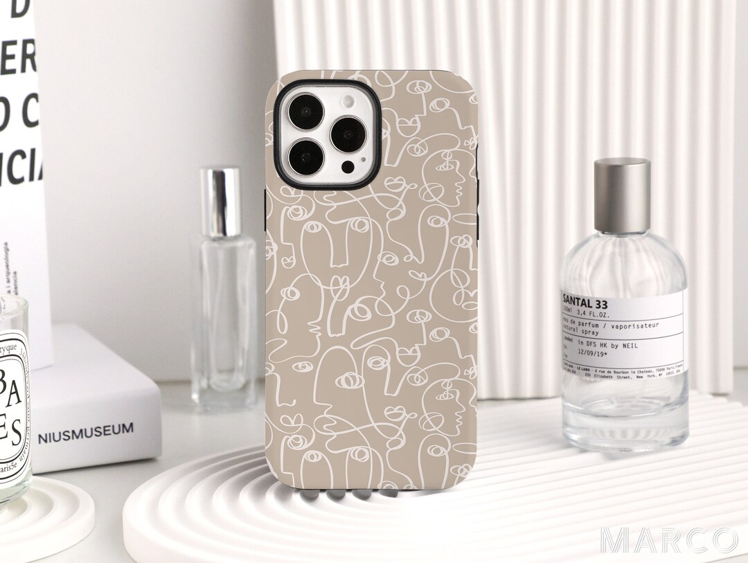 Coffee Abstract Face Personalized Phone Case for iPhone 14 12 13 Pro ...