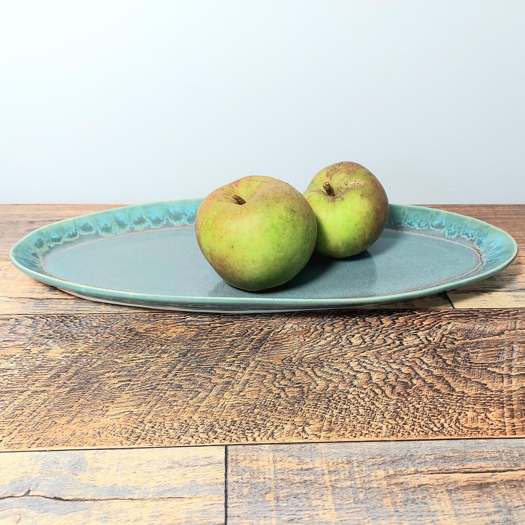 Large Handmade Stoneware Platter - Etsy