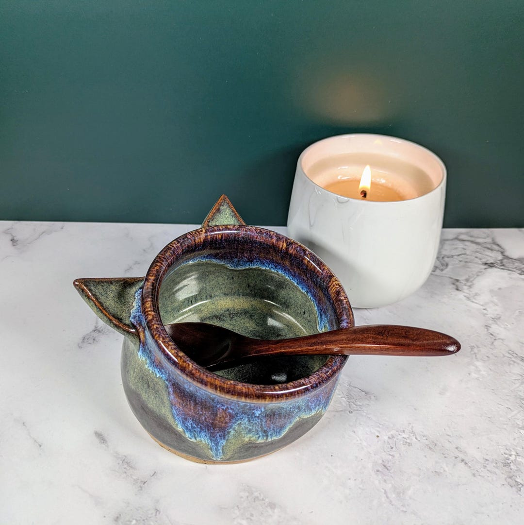 Handmade Stoneware Salt Pig | Rustic Kitchen Storage | Ceramic Salt ...
