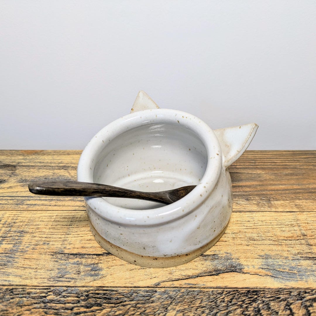Handmade Stoneware Salt Pig Rustic Kitchen Storage Ceramic Salt Holder ...
