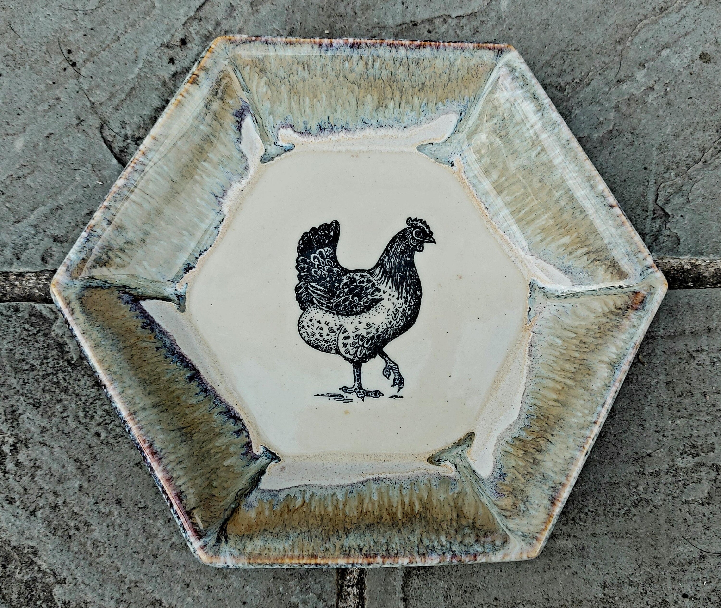 Set of 4 Stacking Farm Animal Hex Plates - Etsy