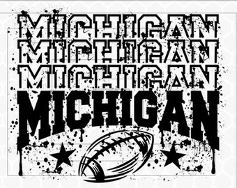 Michigan Football Svg and Png File - Etsy