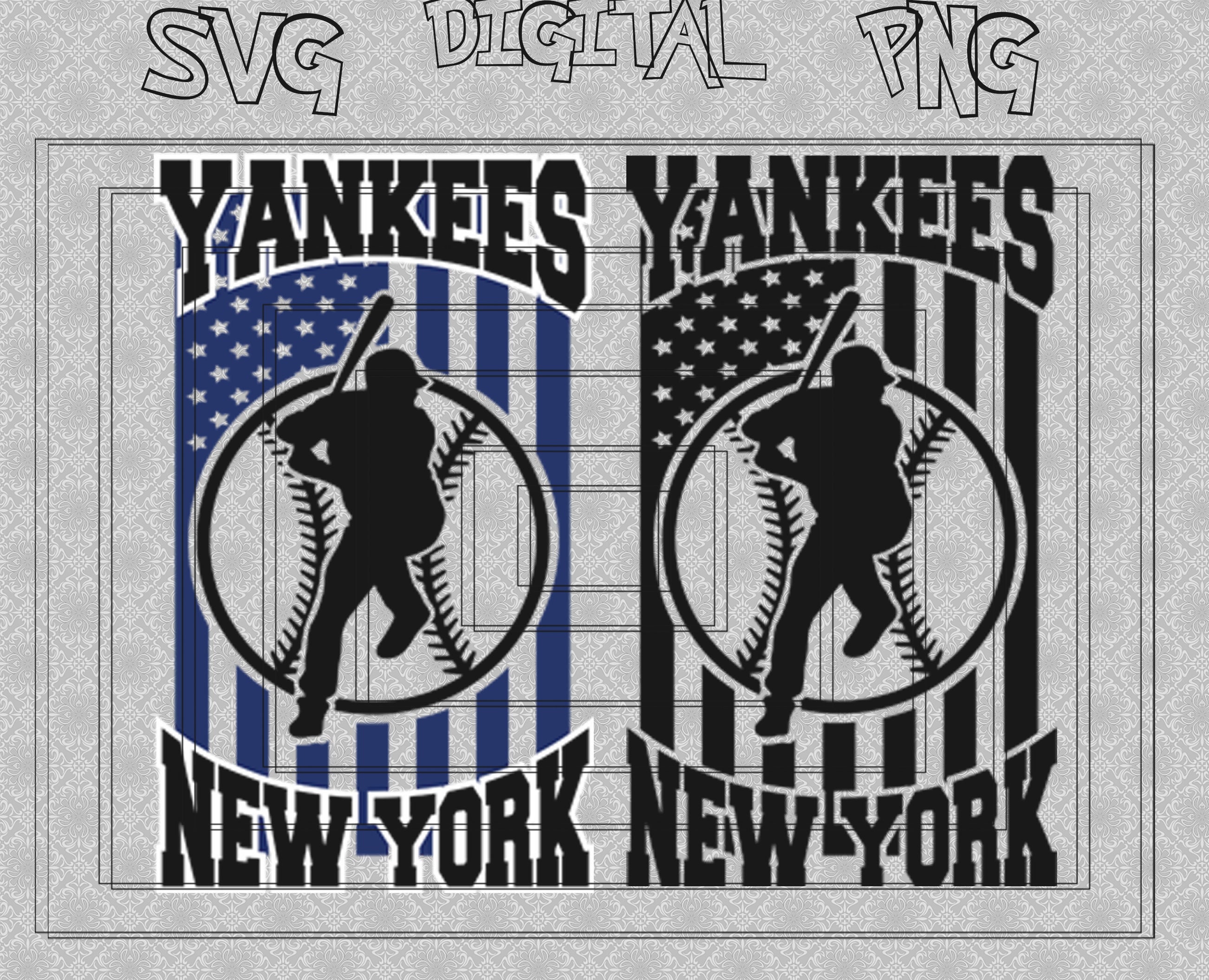 Yankees Baseball Svg File - Etsy
