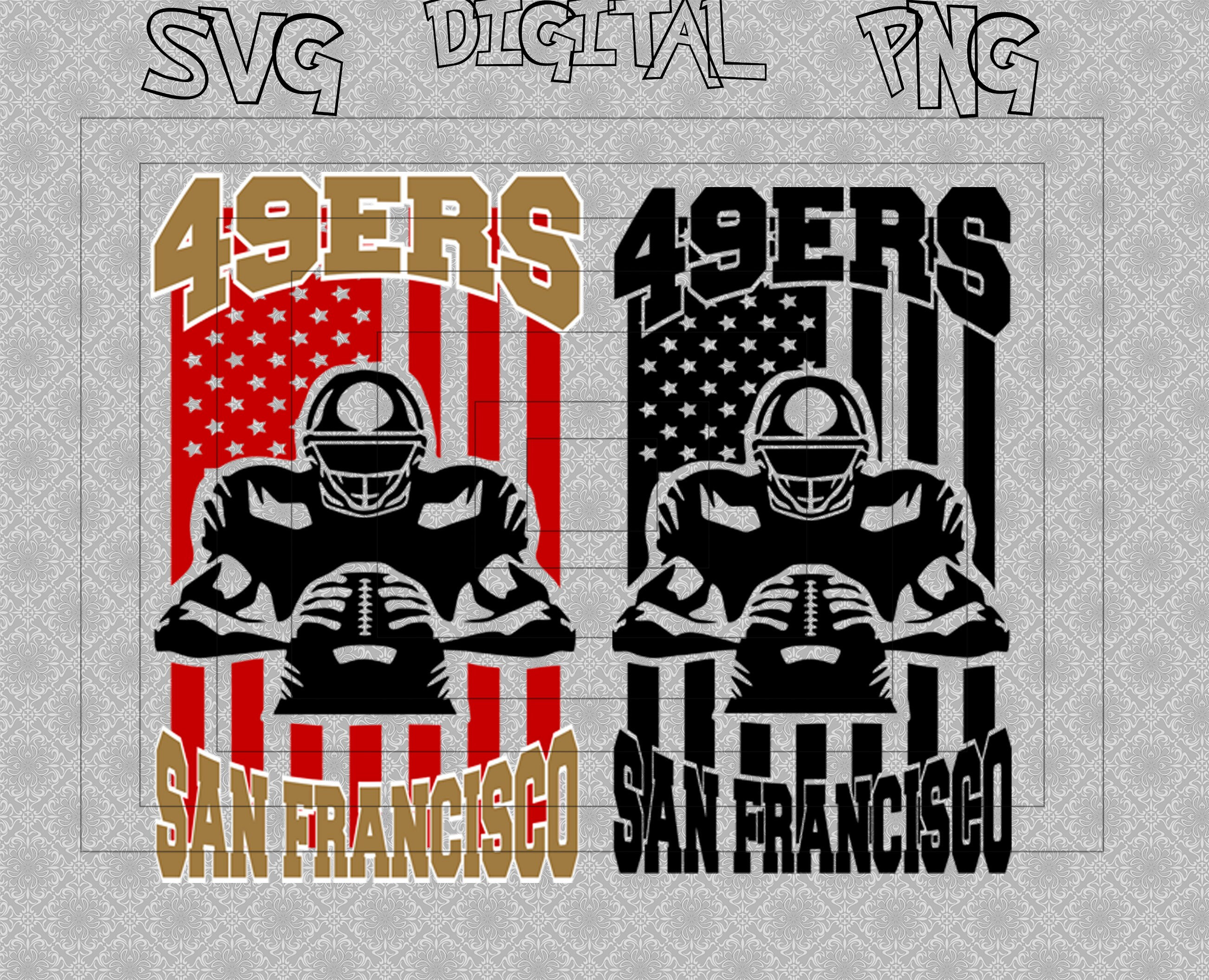 49ERS Football Svg File - Etsy