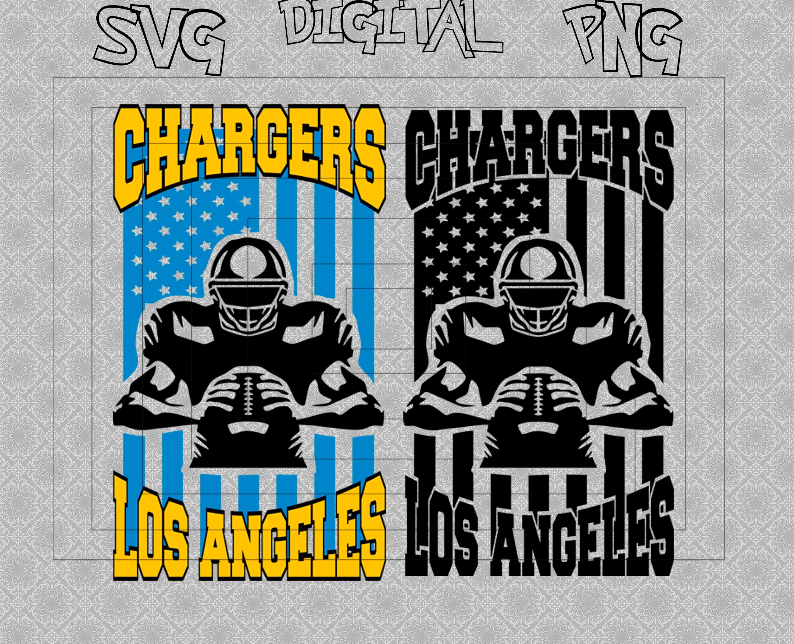 Chargers Football Svg File - Etsy