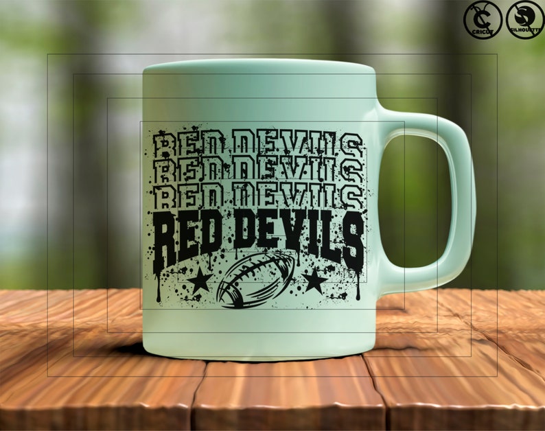 Red Devils Football Svg File - Etsy