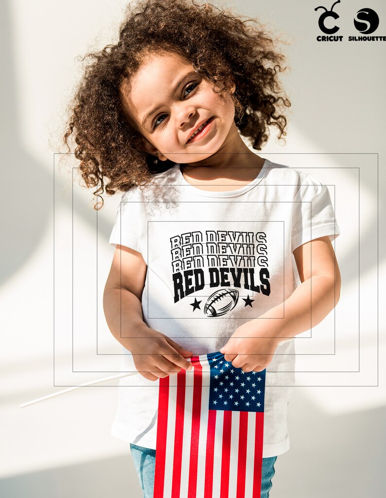 Red Devils Football Svg File - Etsy