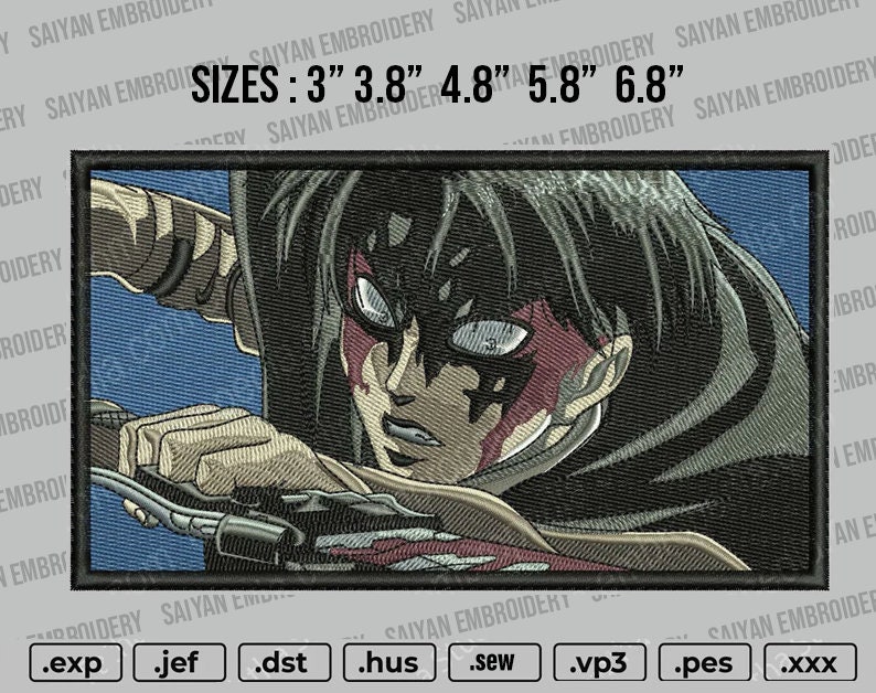 Anime Embroidery Designs - Etsy