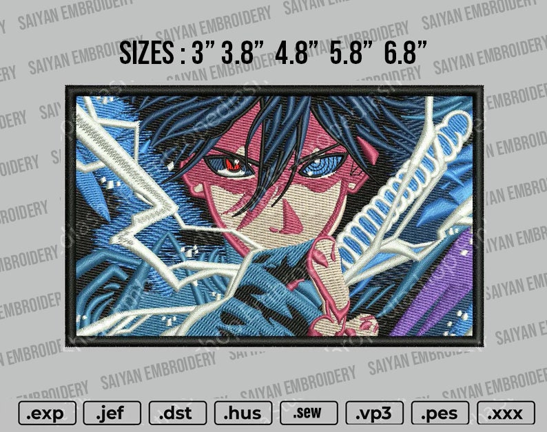 Anime Embroidery Designs - Etsy
