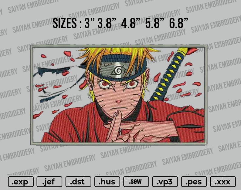 Anime Embroidery Designs - Etsy