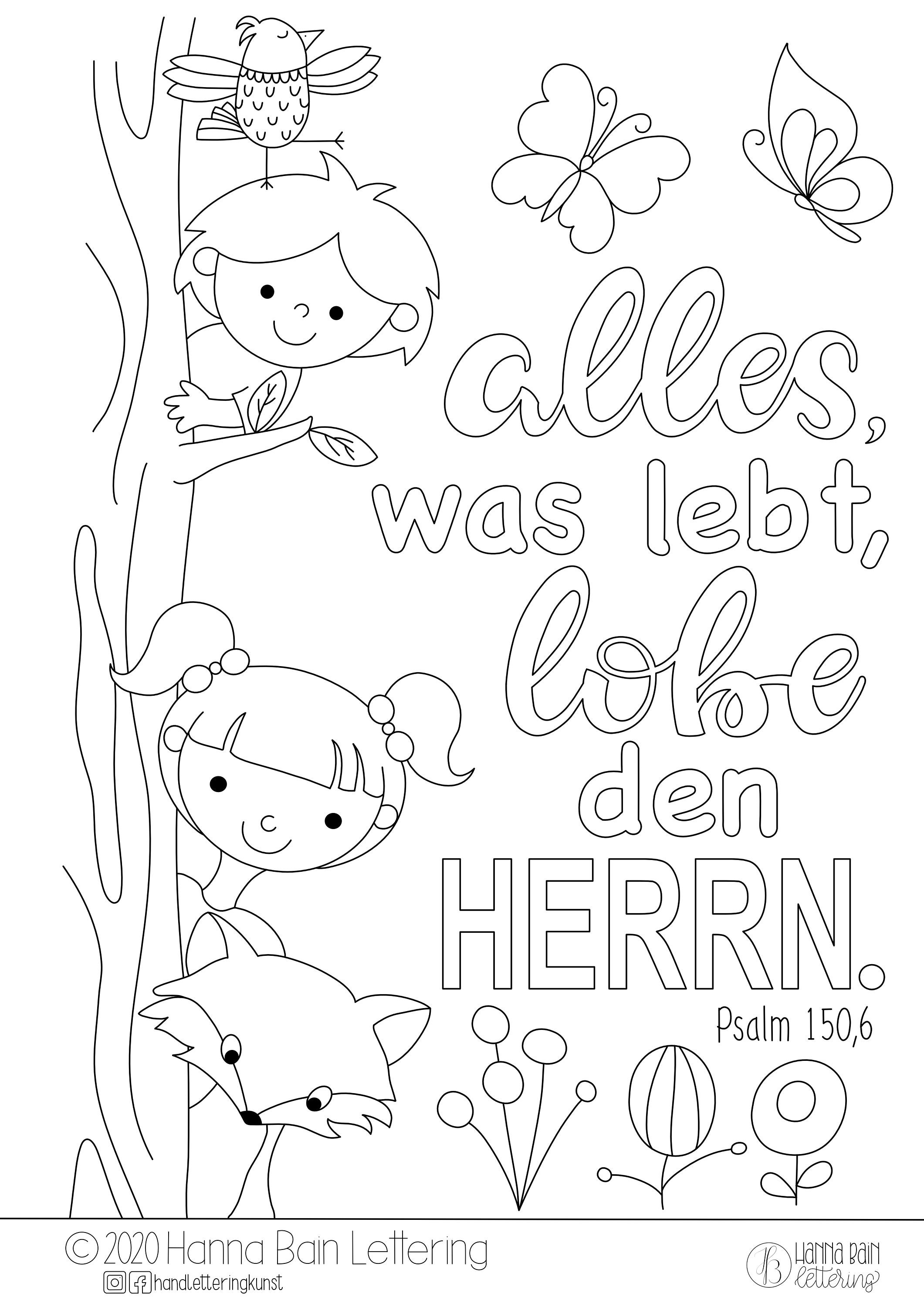 8 Ausmalbilder Bibelverse Psalmen - Etsy